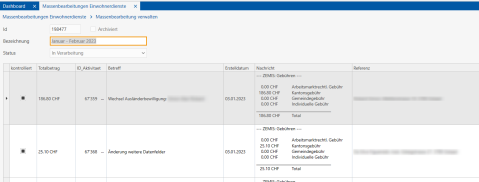 Kontrolle der ZEMIS-Gebühren in innosolvcity - Talus Informatik AG